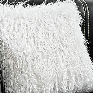 Lush Decor Luca Decorative Throw Pillow, 18" X 18", White