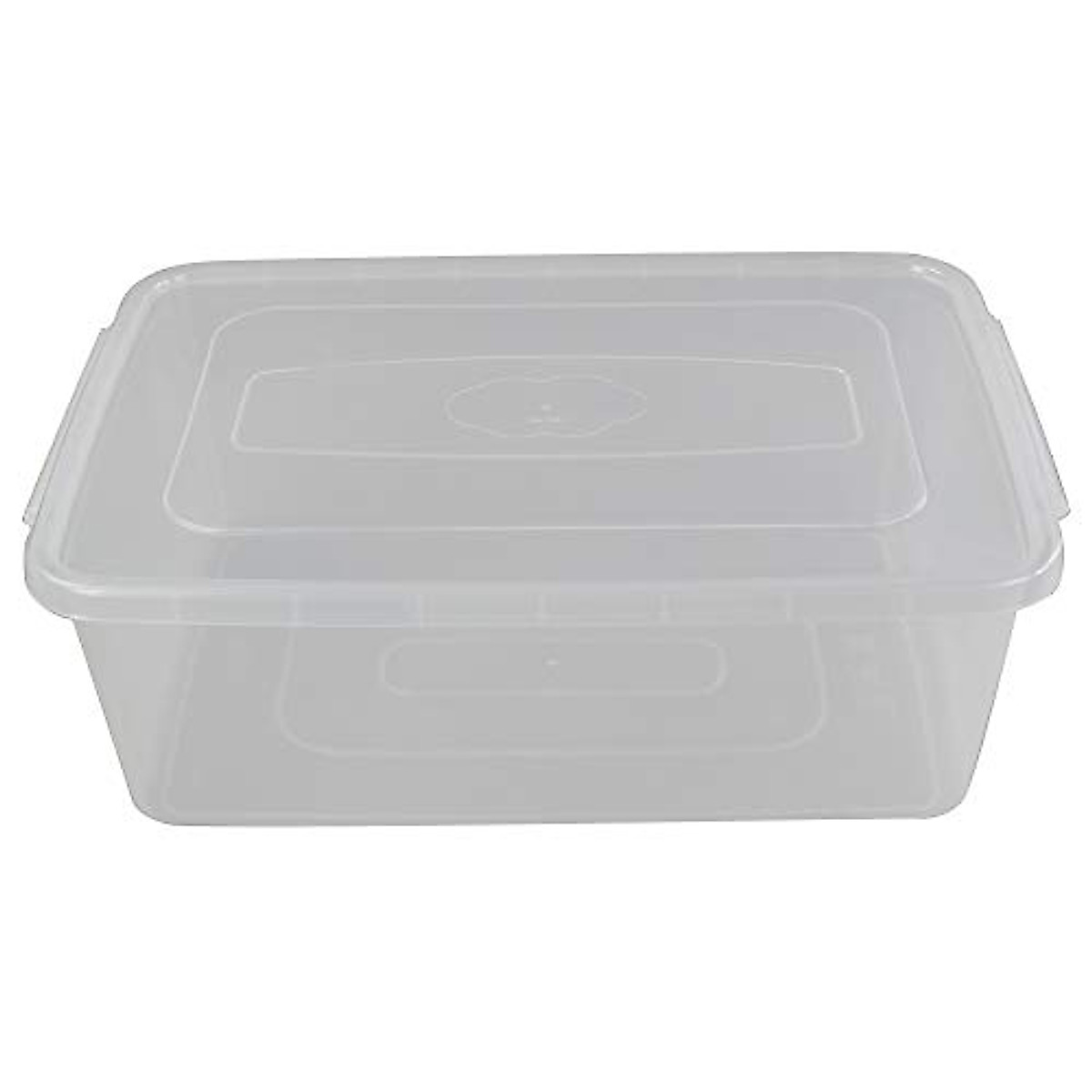 Pekky 15 Quart Plastic Storage Box, Clear Bin Organizer(2 Packs)