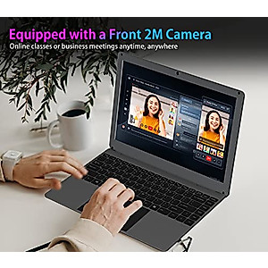 WAKST Laptop Windows 11, 13.3-inch Intel E3950 2.0 GHz Intel HD Graphics 500, 6GB RAM + 128GB SSD, Thin and Light Laptop, WPS Office, USB 3.0, Bluetooth, MHDMI, Grey