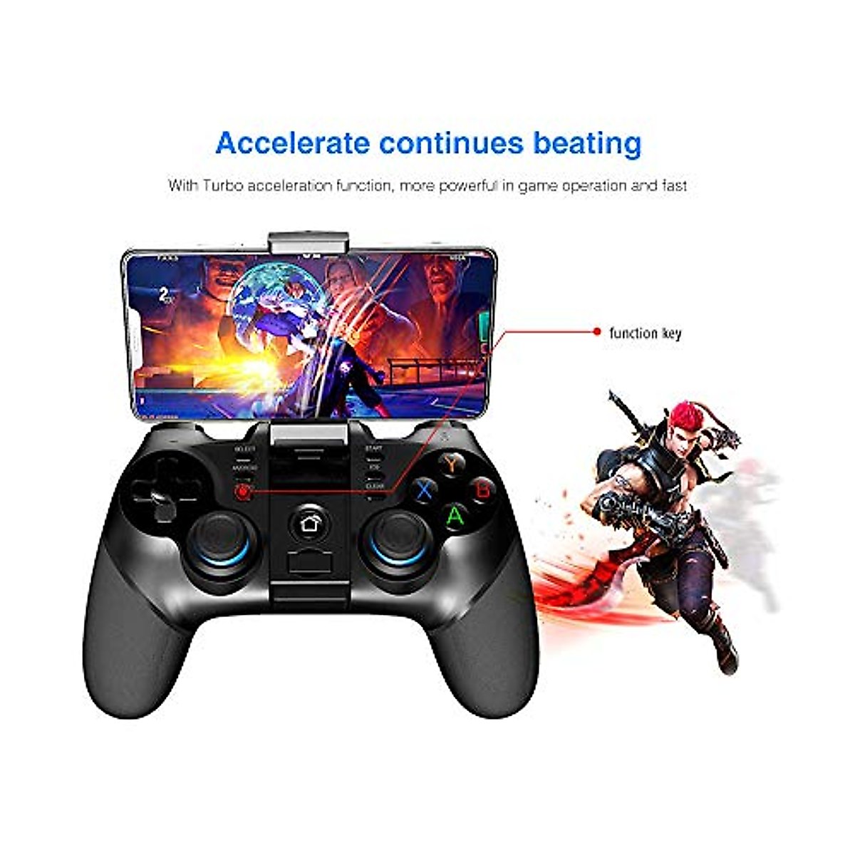 ipega-PG-9156 Wireless game Controller 4.0+2.4G Mobile phone Gamepad for Samsung Galaxy S22/21 /S20 /S10 NOTE21/20/10 VIVO Oppo Android Mobile Smartphone Tablet (Android 6.0+ Higher System)
