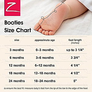 Zutano Unisex Organic Cotton Baby Booties With Gripper Soles, Gray Heather, 3M