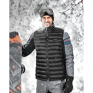 Neberon Heated Vest for Men with Battery Pack Rechargeable, 6 Heating Zones, Double Switches for Hunting Hiking Golf Fishing