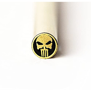 PUNISHER Mosaic Pins knife handles/ your knife /Mosaic Pin 5/16 Inch (8 mm) - 3.93 Inches (10 cm) length High Qualified Brass Knife Handle, Black, 5/16 Inch (8 mm) x 3.93 Inches (10 cm) length