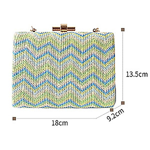 SEIJY Knitted Metal Women Vintage Style Small Clutch Purse Chain Shoulder Evening Bags Female Purse Bags