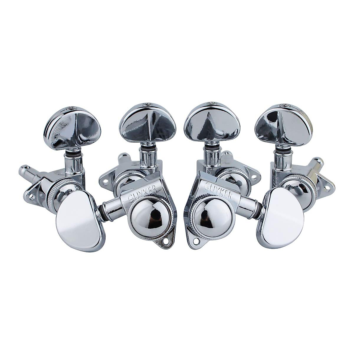 Guyker Guitar Locking Tuners (3L + 3R) - 1:21 High End Roto-Grip Rotomatic Lock String Tuning Key Pegs Machine Head with Big Handle Replacement - Chrome