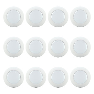 OREiN Disk Light Flush Mount Downlight 12Pack UL Energy Star Certified 1050lm Recessed Retrofit Ceiling Lights 5000k, 15W=120W, Dual Install into Junction Box & Can