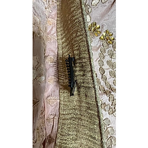 5 PC NO SLIP CLIPS FOR DUPATTA, CHUNNI, HIJAB OR ANY HEAD COVERING - SHARP SAFETY PIN