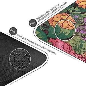 GOODOLD Unicorn Yoga Mat, 71 x 26 Inch Non-slip Yoga Mats Folding Travel Exercise Mat Indoor Outdoor Gym Pilates with Storage Bag for Women Men