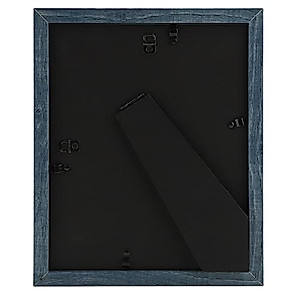 Golden State Art, 8x10 Picture Frame with Mat for 5x7 Photo - High Definition Glass Wall Mounting or Tabletop Display (Blue, 1 Pack)