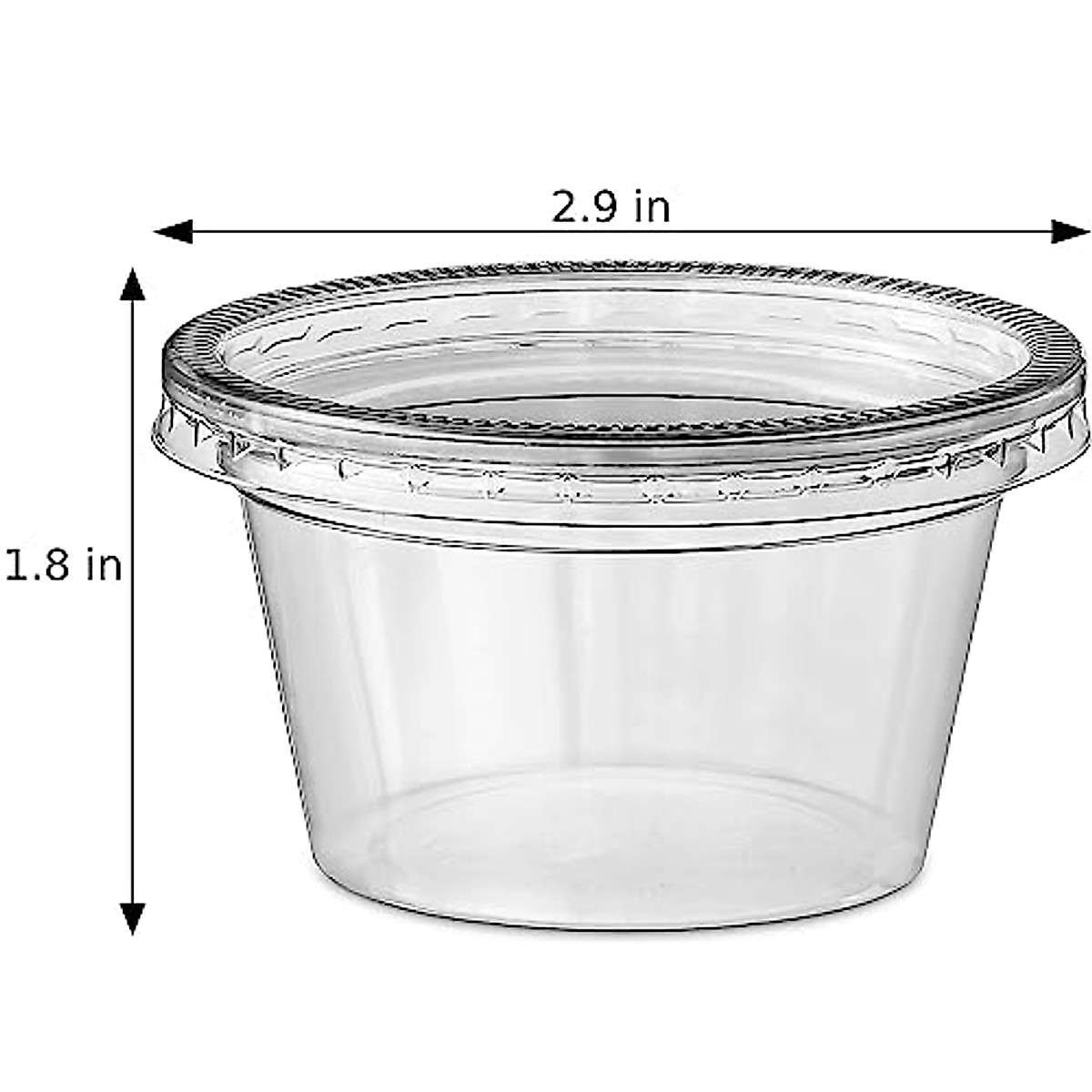 DecorRack 16 pack 4 oz Plastic Portion Cups with Lids, BPA Free Plastic Disposable Containers with Leakproof Lids for Souffle, Jello Shot Cups, Condiments, and Dipping Sauce (16 Pack)