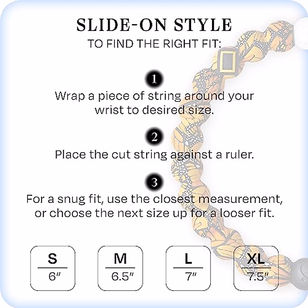 Lokai Silicone Beaded Bracelet for Women & Men, National Geographic Collection - Monarch Butterfly Style, (Small, 6 Inch Circumference) - Silicone Bracelet Slides-On, Comfortable Fit