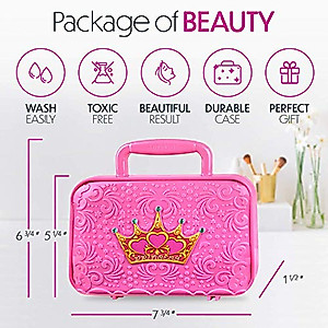 Toysical Kids Makeup Kit for Girl, Kids Makeup with Remover, Washable, Non Toxic Pretend Makeup for Little Girl, Princess Girls Toys, Girls Birthday Gifts Age 3+ Year Old