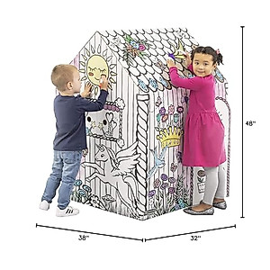 Bankers Box at Play Unicorn Playhouse, Cardboard Playhouse and Craft Activity for Kids