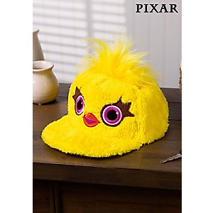 elope Disney Ducky Toy Story Fuzzy Cap - Faux Fur with Embroidered Features - One Size Fits Most - Yellow
