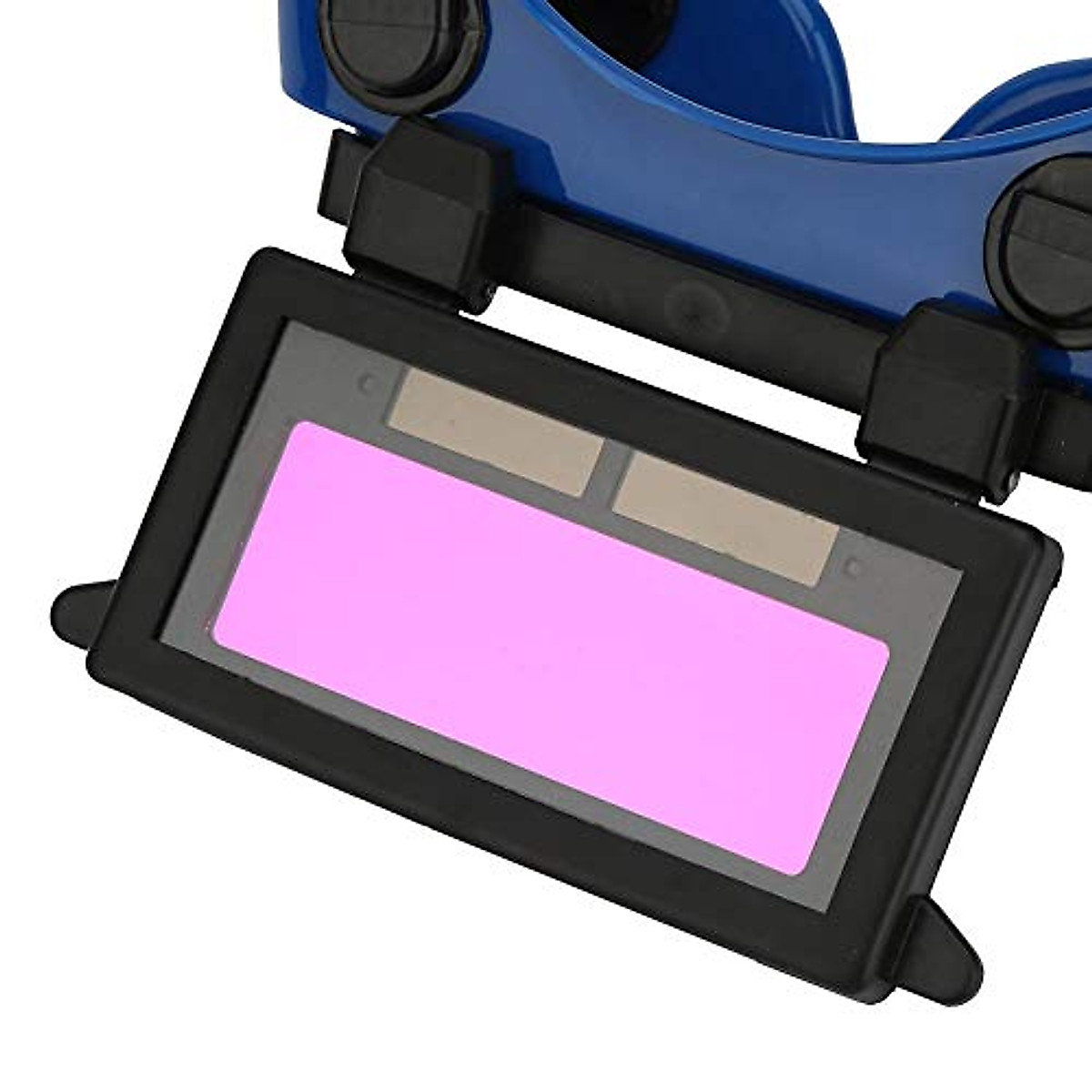 Welding Goggles Auto Darkening - Solar Auto Darkening Eye Mask Welding Goggles Welder Eye Protective Welding Glasses Mask Helmet (Blue)