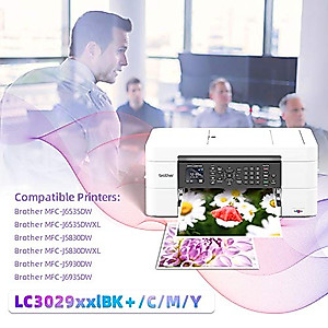 LC3029 Ink Cartridge Replacement for Brother LC3029XXL LC3029 Work with Brother MFC-J6935DW MFC-J5830DW MFC-J5830DWXL MFC-J6535DW MFC-J6535DWXL MFC-J5930DW (Black, Cyan, Magenta, Yellow, 6 Pack)
