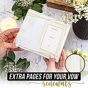 Prazoli Wedding Vow Books for Wedding Day Essentials, Cool Engagement Gifts for Couples, Wedding Registry Items, Supplies & Stuff, Mr and Mrs Gifts for Bride to Be, His and Hers Gifts Journal