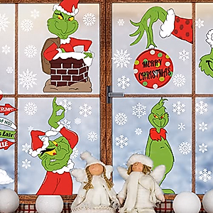 Christmas Window Clings Christmas Window Clings 8Sheet Christmas Decorations Christmas Window Sticker Christmas Window Decals Christmas Window stickers Home School Office Christmas Party Supplies