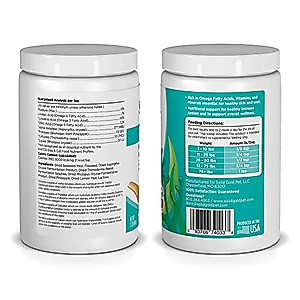 Solid Gold SeaMeal Multivitamin for Cats & Dogs - Grain Free Kelp Supplement - Digestive Enzymes for Dogs - Gut Health & Immune Support - Healthy Skin & Coat - Omega 3 & Superfood Powder - 1 LB