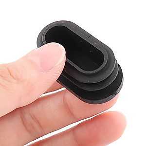 uxcell Plastic Office Oval Chair Leg Foot Cover Tube Insert 39 x 19mm 15 Pcs Black