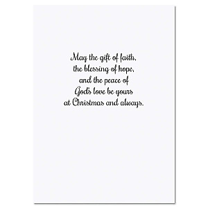 Current Snowy Church Personalized Christmas Greeting Cards Set - Set of 18 Large 5 x 7-Inch Folded Cards, Themed Religious Holiday Card Value Pack, Add Names or Text, Envelopes Included