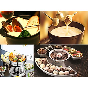 Vincilee 18 Pieces Stainless Steel Fondue Forks with Heat Resistant Handle For Cheese Chocolate Fondue Roast Marshmallows Meat Dessert Fork Fondue Melting Skewer Barbecue fork Kitchen Tools