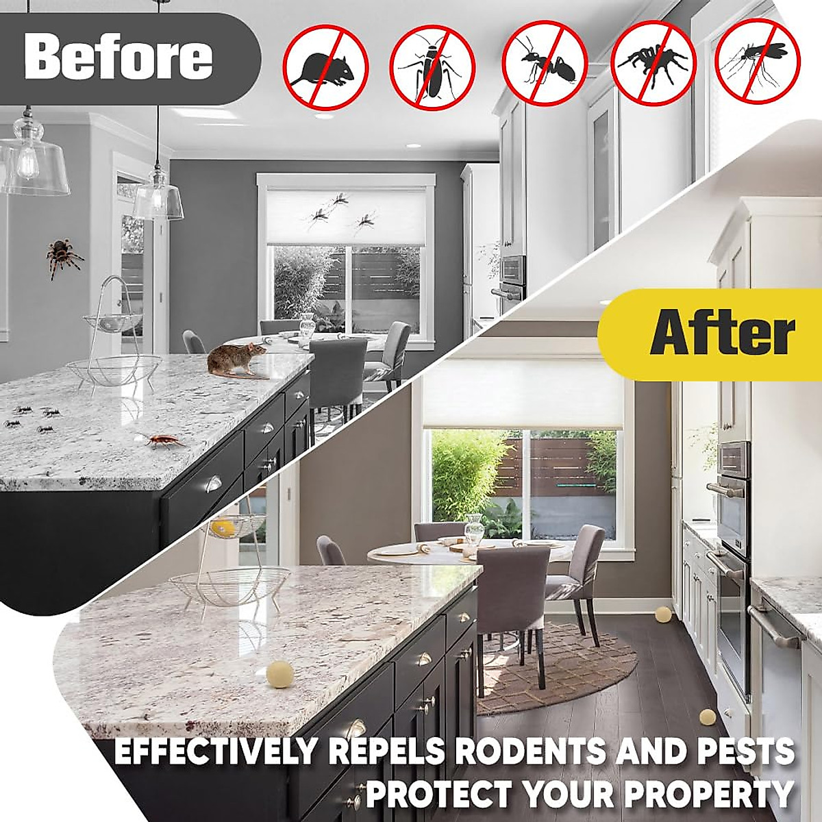 SFDINVFI Pest Control, Rodent Repellent, Mouse Repellents, Mice Repellent, Rat Deterrent, Peppermint Oil Mice Repellent, Repel Rodents, Roach, Ant, Mosquito, Spider, Moths & Other Pest Repellent- 8P
