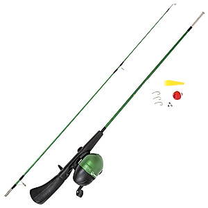 Wakeman Spawn Series Kids Spincast Combo and Tackle Set - Green, 51"