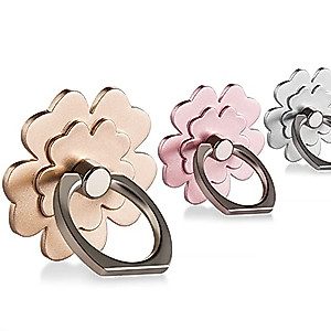 Bonitec Cell Phone Ring Holder Stand Flower 360 Rotation Phone Holder Ring Grip Kickstand Compatible with Most of Smartphones, Gold