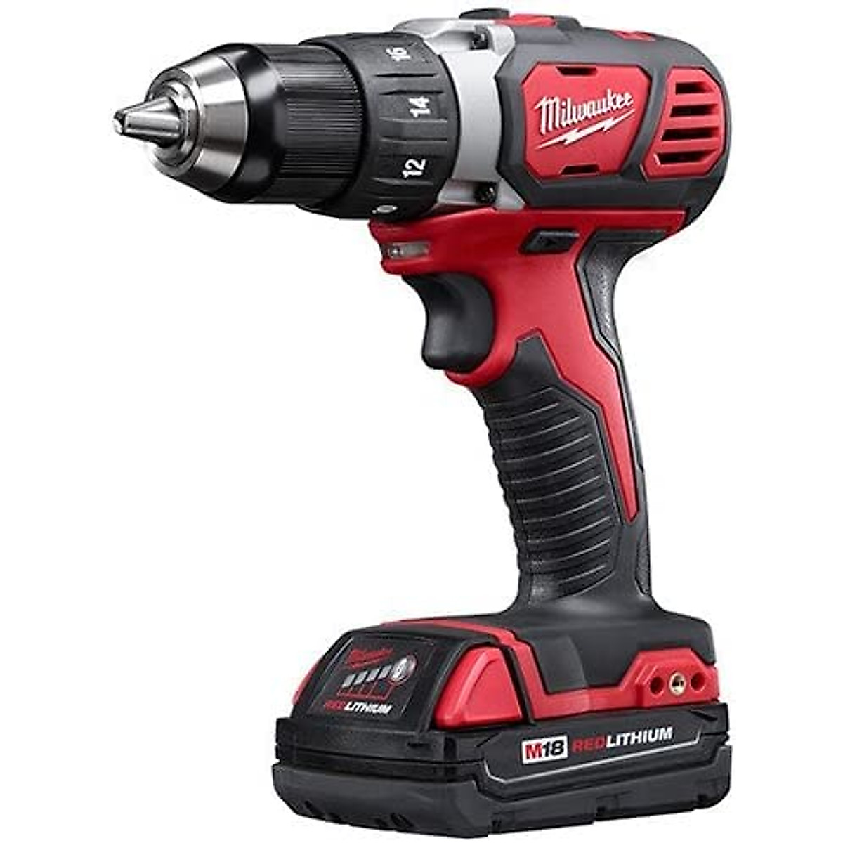 Milwaukee M18 18V Lithium-Ion 1/2 Inch Cordless Drill Driver Compact Kit 2606-21CT
