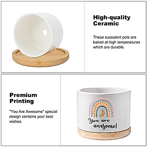 Tanstor Gifts for Women, 3PCS Succulent Pots with Stand Holder, Anniversary Birthday Women Gift for Her, Best Friend Sister Colleague Garden Gifts