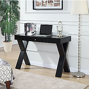 Convenience Concepts Newport 1 Drawer Desk, Black