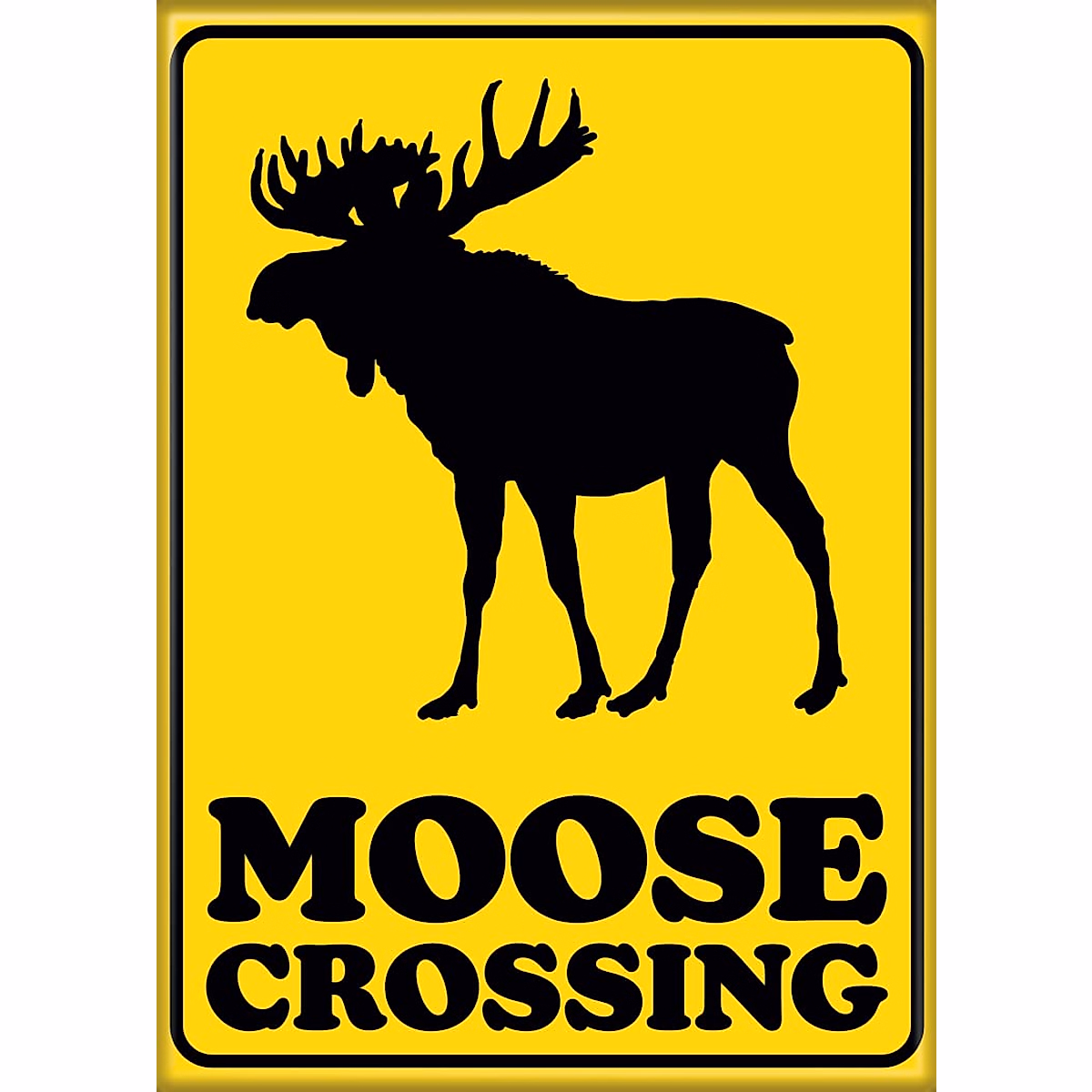 Ata-Boy Canada Magnet - Moose Crossing 2.5" x 3.5" Magnet for Refrigerators, Whiteboards & Locker Decorations…