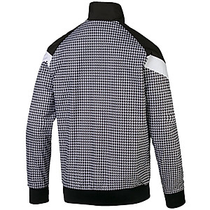 PUMA Men's Trend All Over Print MCS Woven Jacket, Black-Houndstooth AOP, L