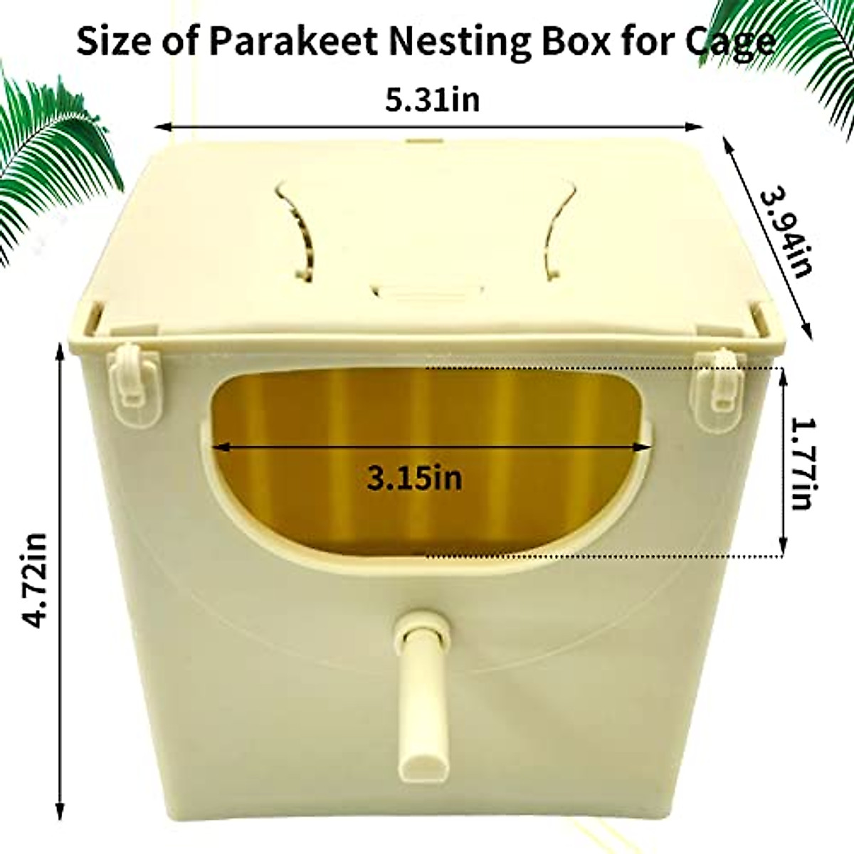 Parrot Breeding Box Hanging Bird Nest Bird Cage Plastic House Mating Box Lovebird Parakeet Cockatiel Budgie Conure