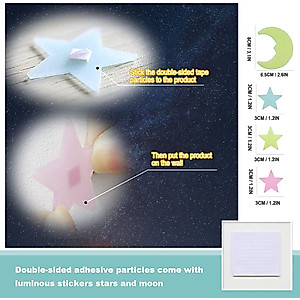 Starry Sky Galaxy Wolf Room Decor Wall Decal and Glow Moon Star Stickers RUIPBOTE Teen Bedroom Wall Decor Murals