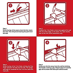 Goldblatt Trim Puller, Removal Multi-Tool for Commercial Work, Baseboard, Molding, Siding and Flooring Removal, Remodeling