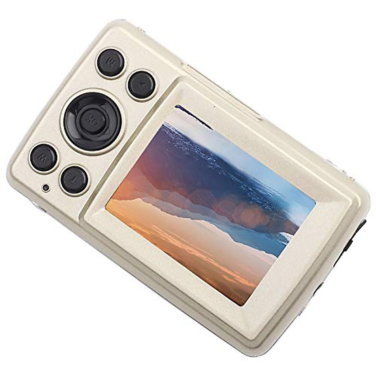 ciciglow HD Digital Cameras, 2MP HD 720P 30FPS 16X Zoom Camera, Fashion Design Point and Shoot Portable Digital Cameras for Kids,Teenagers,Camping,Outdoors(Gold, Black)