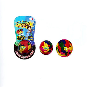 AMAKO Bouncing Bowl Creative Outdoor Sports Children's Decompression Toys Rubber Rotating Bouncing Bowl, HipHopJumps Half Bouncing Ball