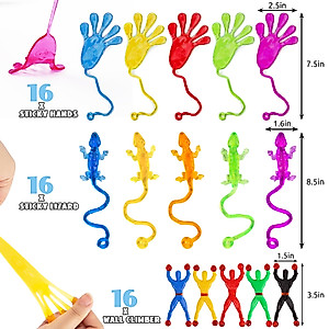 AMOR PRESENT 48PCS Stretchy Sticky Toy, Kids Sticky Toy Classroom Exchange Prizes Sticky Hands Toys for Kids, Party Favors for Kids Goodie Bag Stuffers