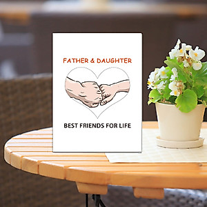 Dapofajo Father's Day Card from Daughter, Father & Daughter Card, Birthday Card for Dad from Daughter, Happy Father Day Card, Greeting Card for Daughter from Father