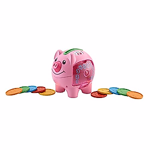 Fisher-Price Laugh & Learn Baby Learning Toy Smart Stages Piggy Bank With Music & Phrases For Infant To Toddler Ages 6+ Months