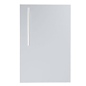 SUNSTONE DE-DVR15 Designer Series Raised Style Single Door with Shelf, 15", Stainless Steel
