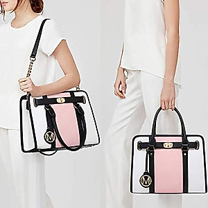 Women Handbags Satchel Bag Ladies Purse Tote Shouler Bag with Matching Wallet, 04-7581-Grey