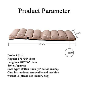 FBKPHSS Multifunctional Lazy Sofa, Adjustable Folding Lazy Sofa Chair Washable Comfortable Floor Lazy Sofa Tatami with Backrest for Bedroom Living Room,Rose red,80.7"*20.8"*7"