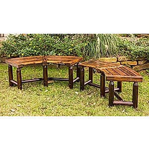 Leigh Country Char-Log Curved Bench