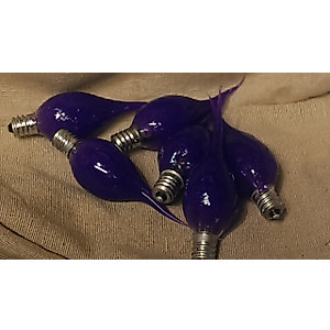 On The Bright Side Primitive Silicone Dipped 5 Watt Light Bulb - Pack of 6 - Dark Purple