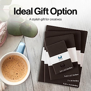 Leda Art Supply A5 Sketchbook, 160 Tear Resistant Pages, Ideal for ProfessionalProffesional Ink, Pen, Graphite and Colored Pencil | Art Supplies, Size: Medium 8.25 x 5.7 inch