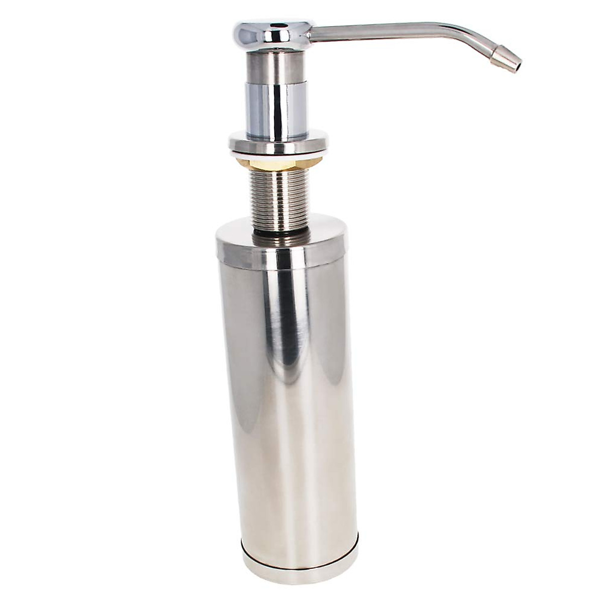 MroMax 1Pcs Sink Soap Dispenser or Lotion Dispenser for Kitchen Sink Brushed Stainless Steel 10oz Kitchen Sink Soap Dispenser Bar Sink Soap Dispenser