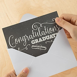 Best Paper Greetings 60 Pack Blank Graduation Thank You Cards with Envelopes, 6 Assorted Designs, Black and White (4 x 6 in)